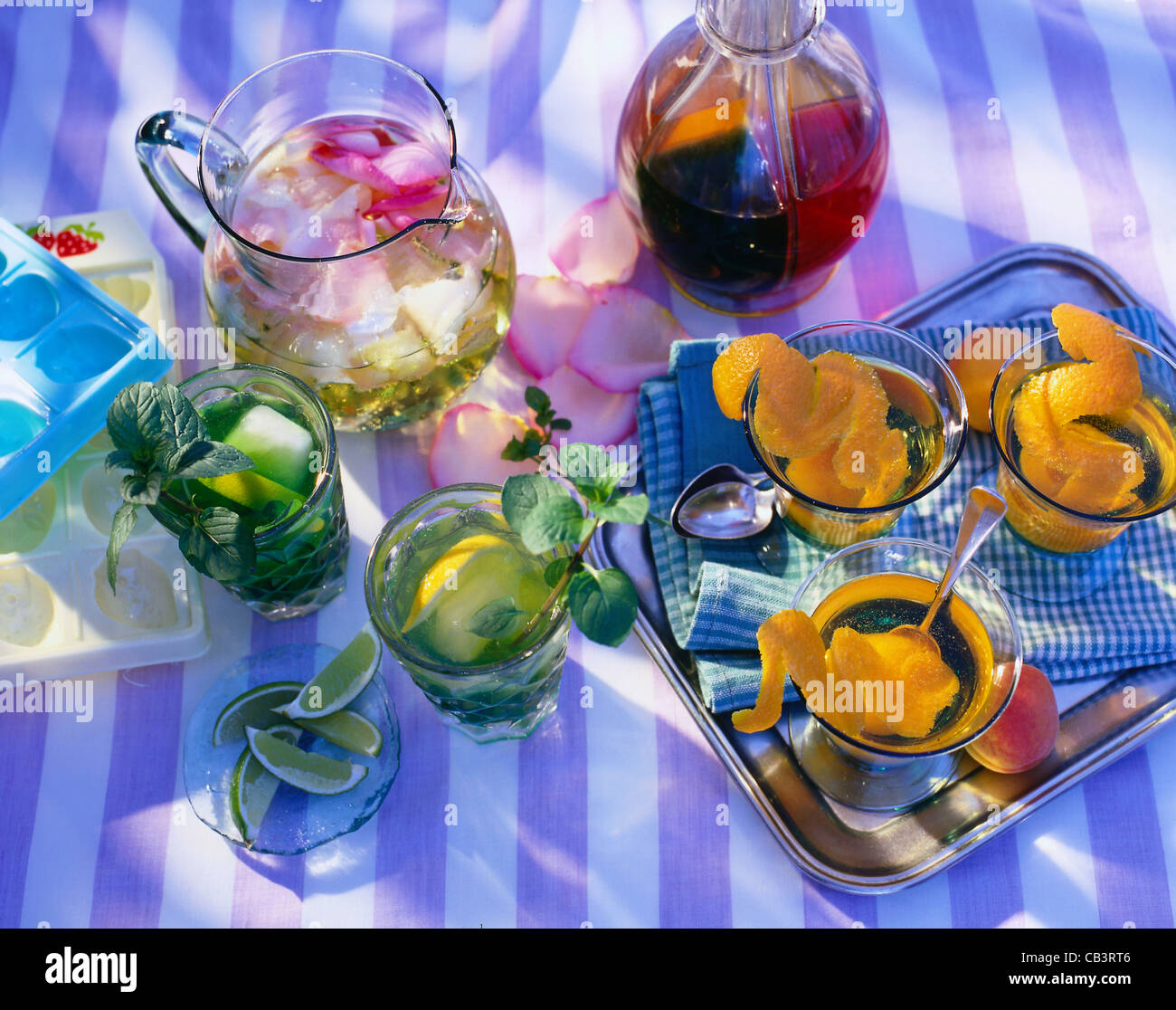 Tableau: Peach - orange cooler / rose cooler /woodruff - lemon cooler ...