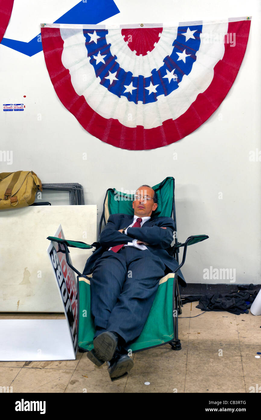 Election Day end, at night 11:24 PM, candidate who lost election, at ...