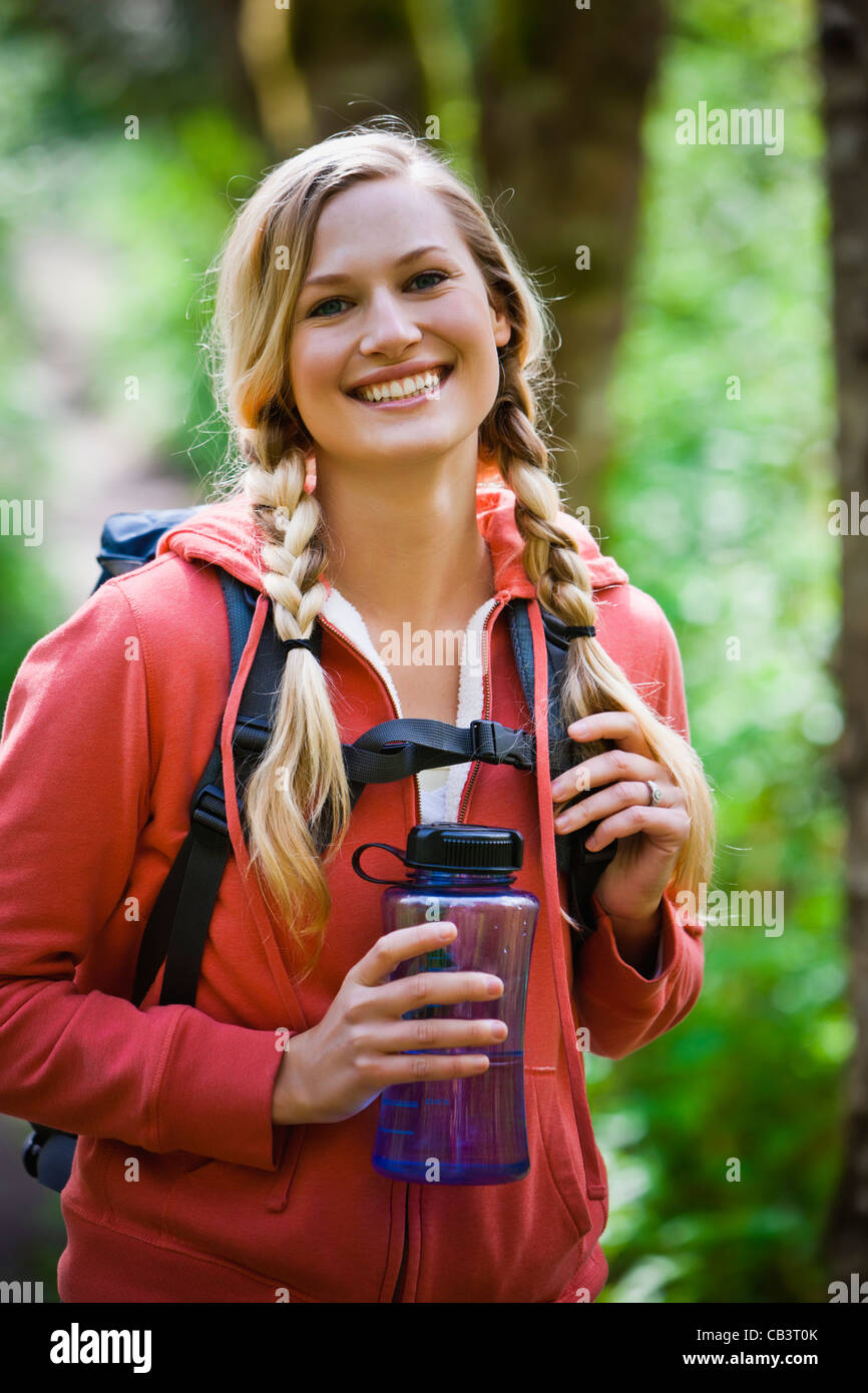 Portland, Oregon, USA, Woman hiker, portrait Stock Photo - Alamy