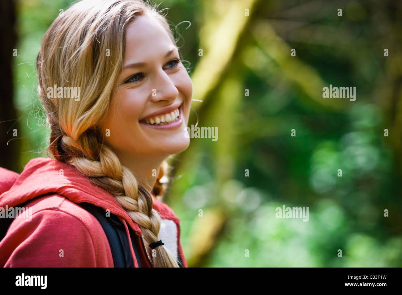 Portland, Oregon, USA, Woman hiker, portrait Stock Photo - Alamy