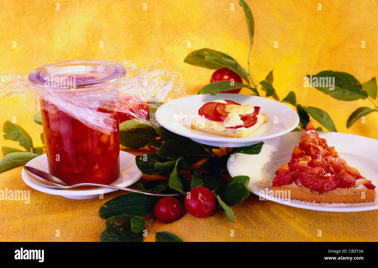 Tableau: Plum - chutney / plum - cheese - pastry / plum - pie with ...