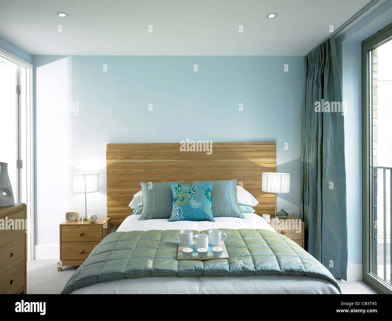 interior view of double bedroom Stock Photo - Alamy