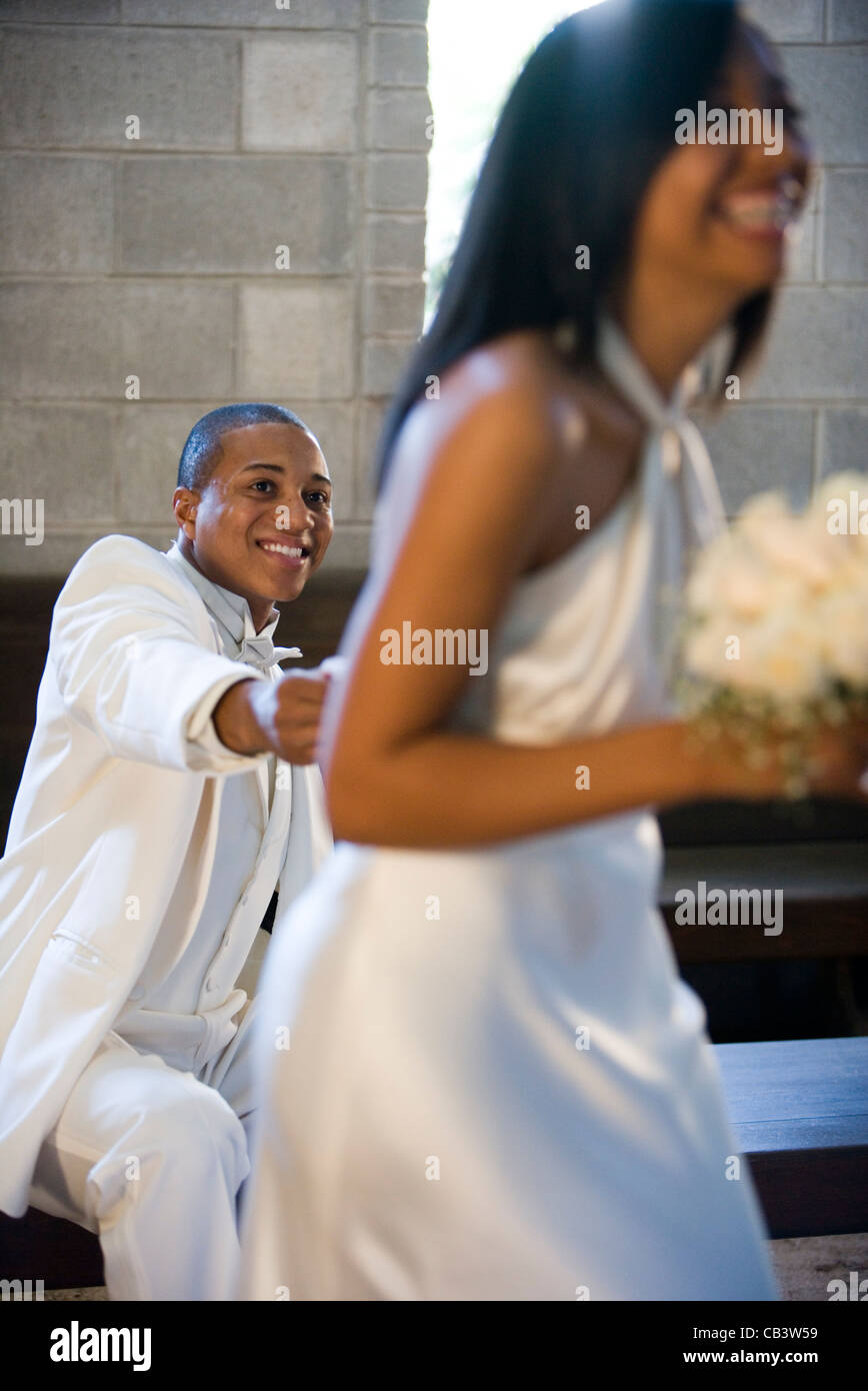 Young bride and groom Stock Photo - Alamy