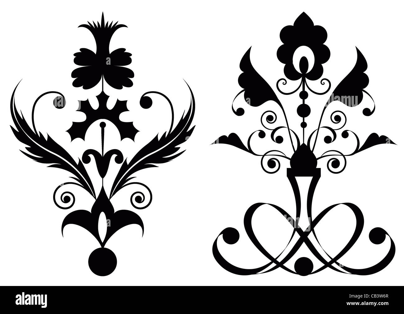 Stylized flowers hi-res stock photography and images - Alamy