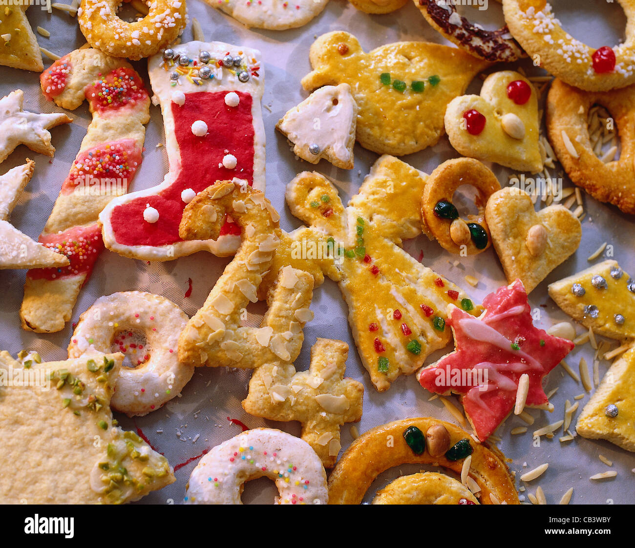 Colorfull butter cookies Stock Photo - Alamy
