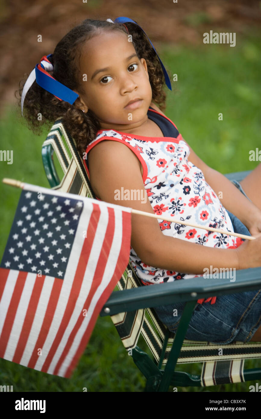Flag waving americans hi-res stock photography and images - Alamy