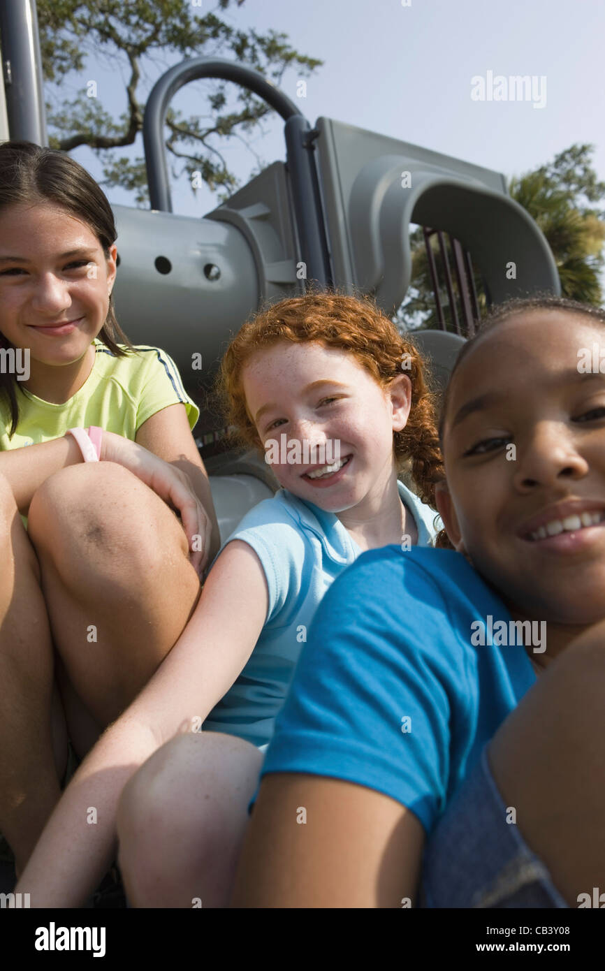 Girl On Slide Side View High Resolution Stock Photography and Images ...