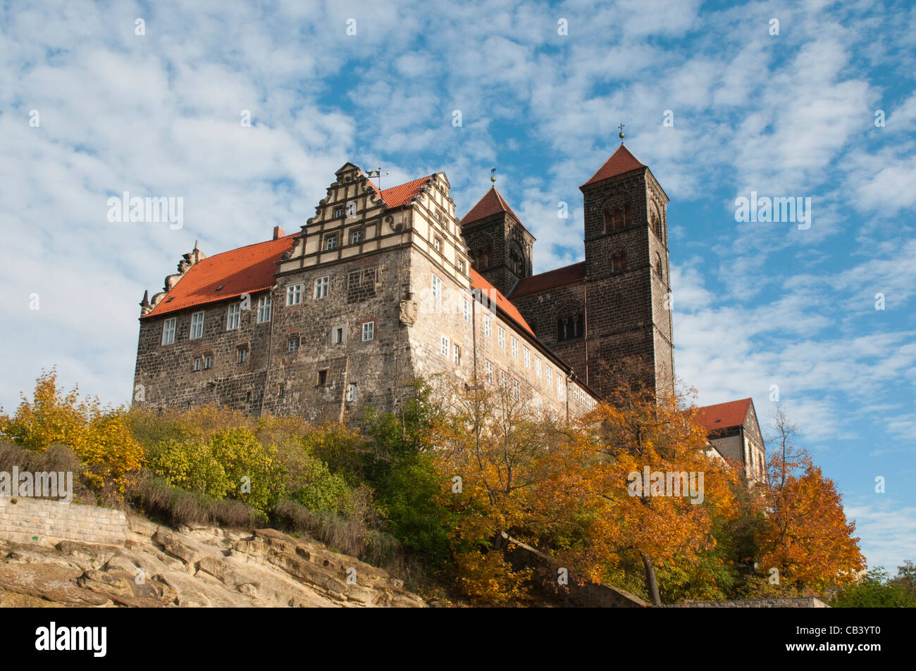 The Castle Hill with the Stiftskirche St. Servatius, Quedlinburg ...