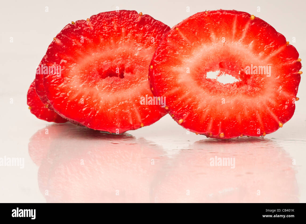 Slices of strawberry Stock Photo - Alamy