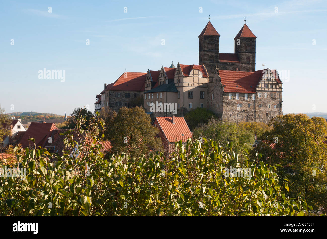 Quedlinburg Castle Hill with the Stiftskirche St. Servatius, UNESCO ...
