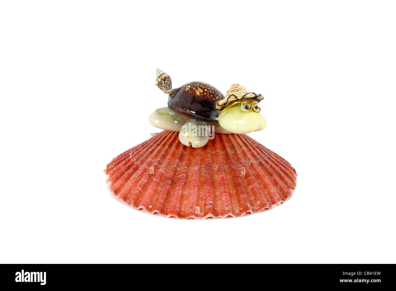 Little turtle made of shells, souvenir from vacation Stock Photo - Alamy