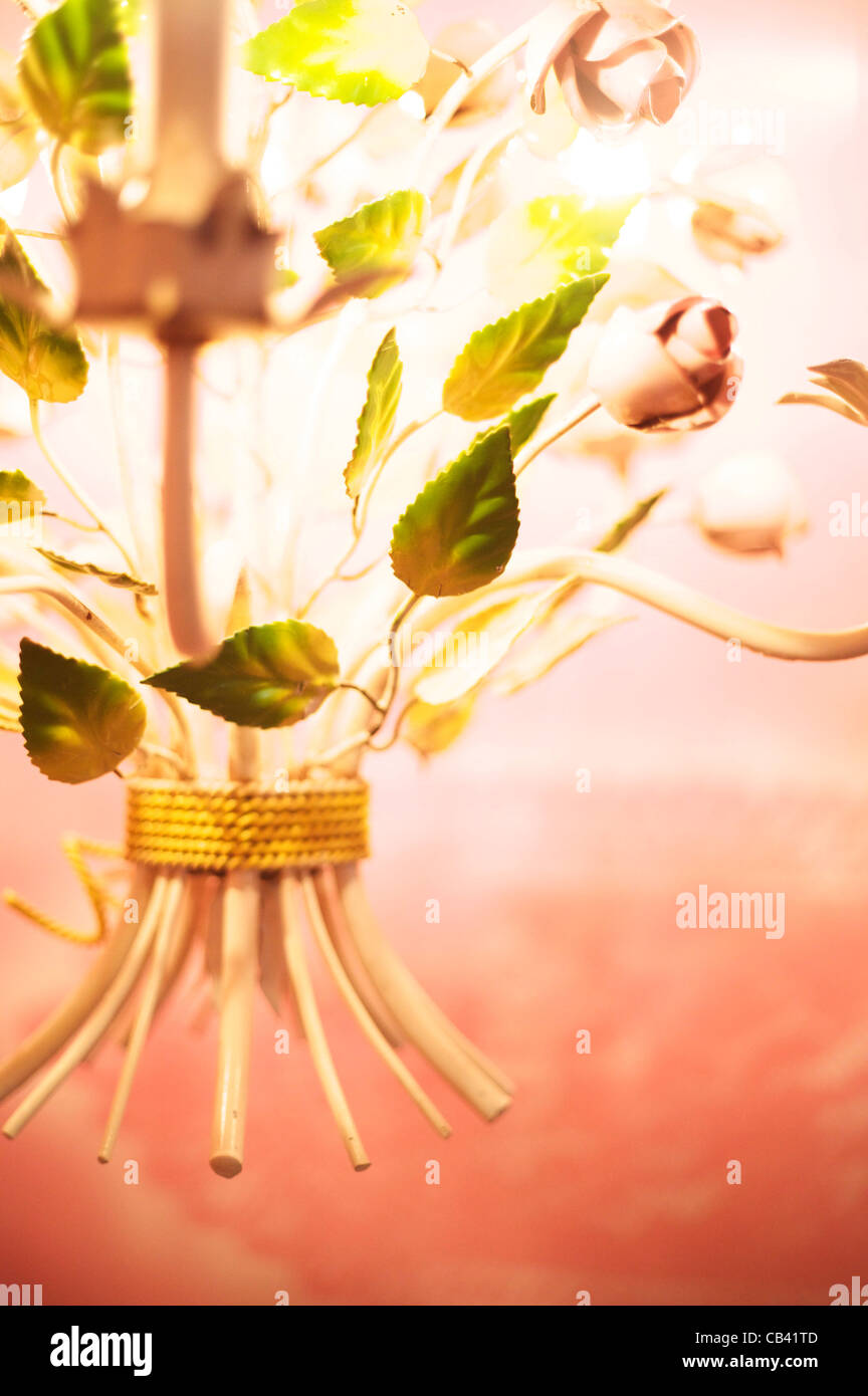 USA, New York City, close up of rose lighting fixture Stock Photo - Alamy
