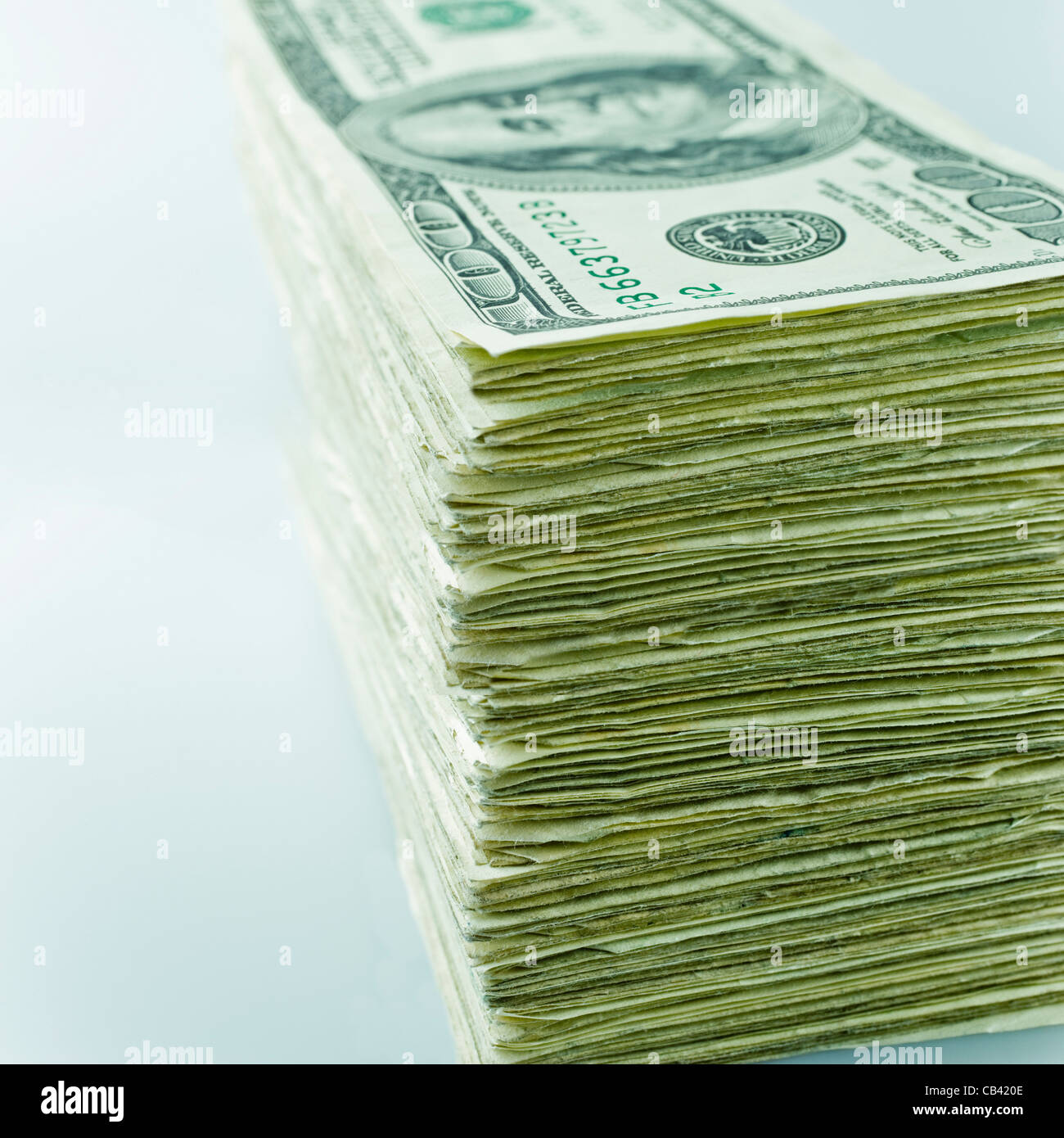 Pile of One hundred dollar bills Stock Photo - Alamy
