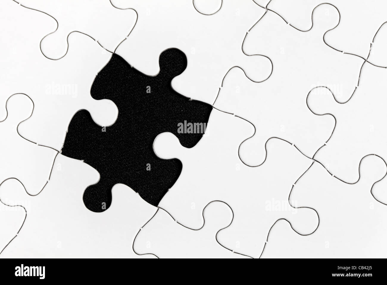 White Blank Puzzle, business concept of Solution Stock Photo - Alamy