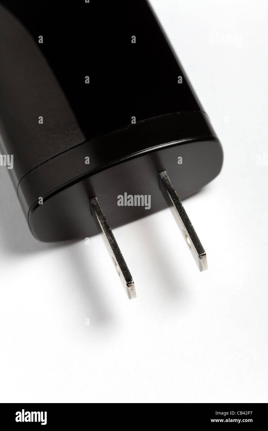 black Electric Plug close up Stock Photo - Alamy