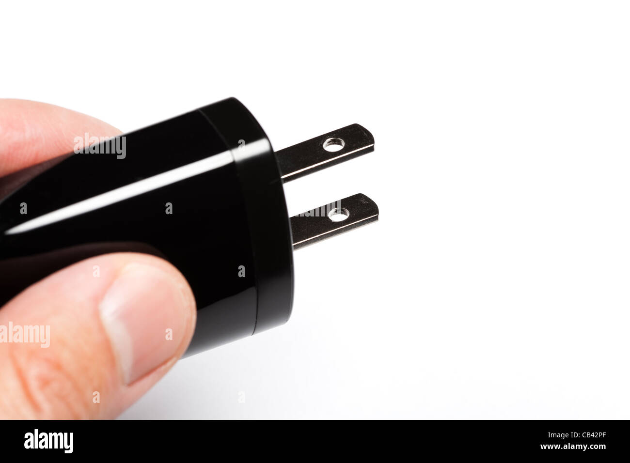 black Electric Plug close up Stock Photo - Alamy