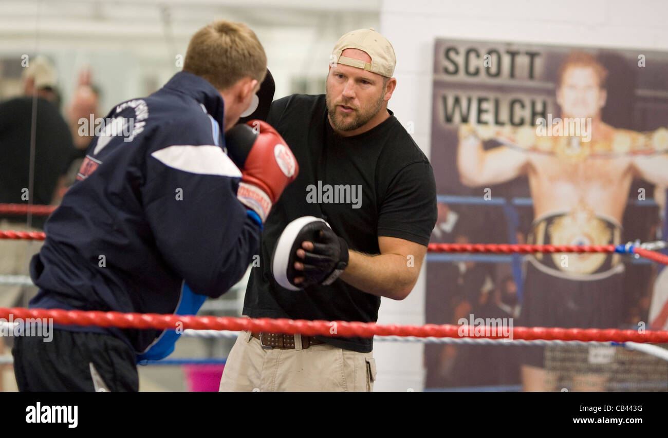 Former British Heavyweight boxer Scott Welch at his Gym in Brighton ...