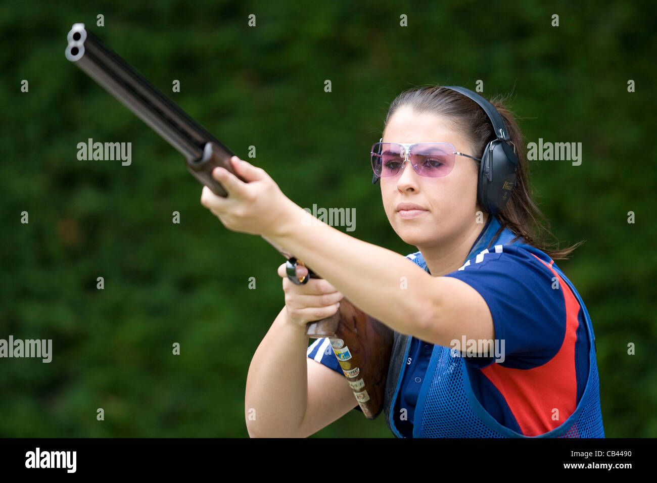 British Olympic Clay Pigeon Shooter Charlotte Kerwood at Northall Clay ...