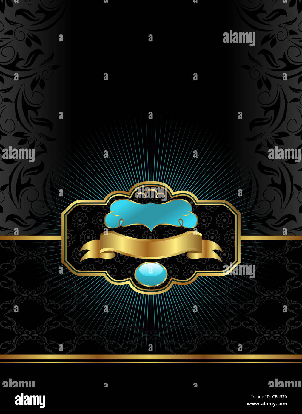 Illustration golden luxury background with label - vector Stock Photo ...