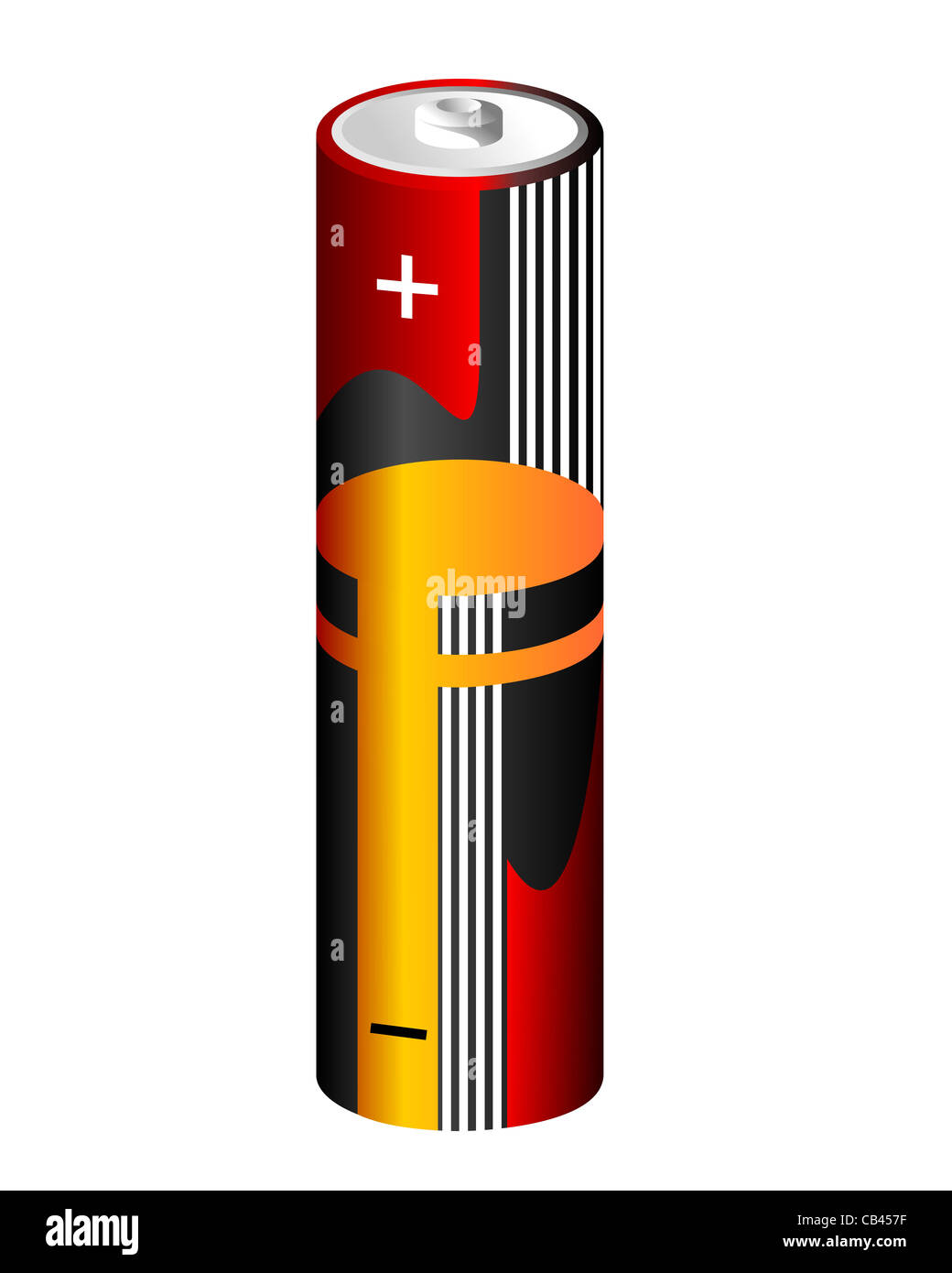 Realistic vector illustration battery - vector Stock Photo - Alamy