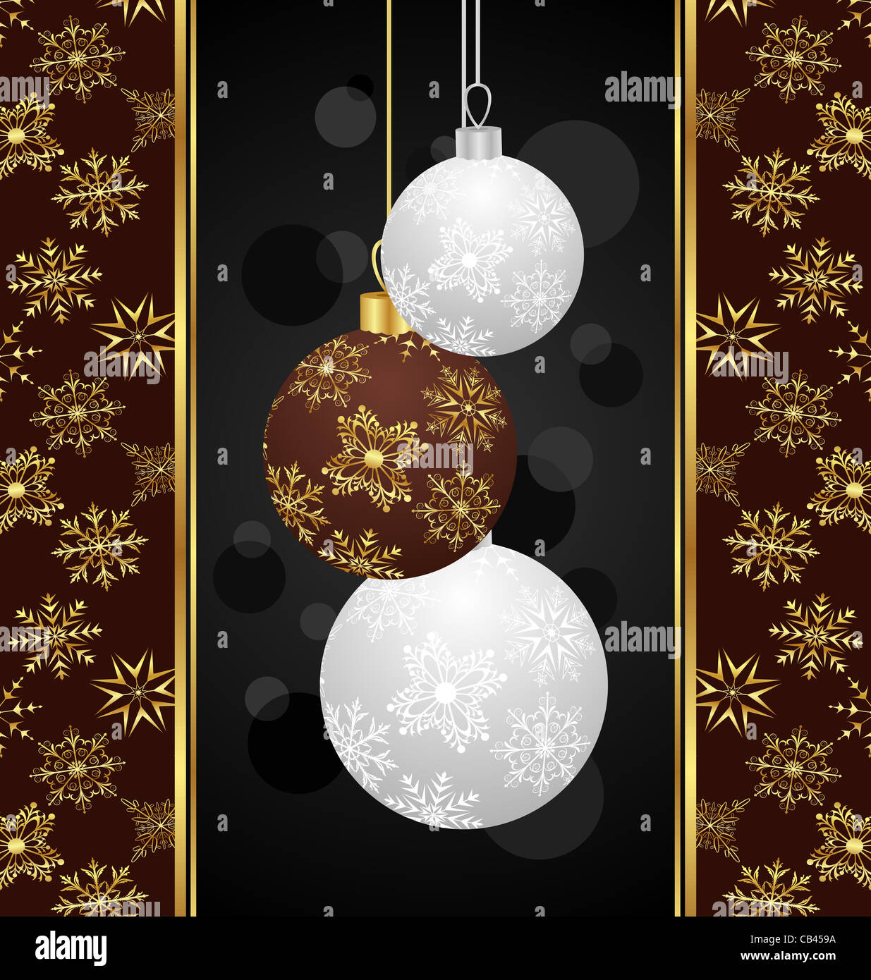 Illustration Christmas background with set balls - vector Stock Photo ...