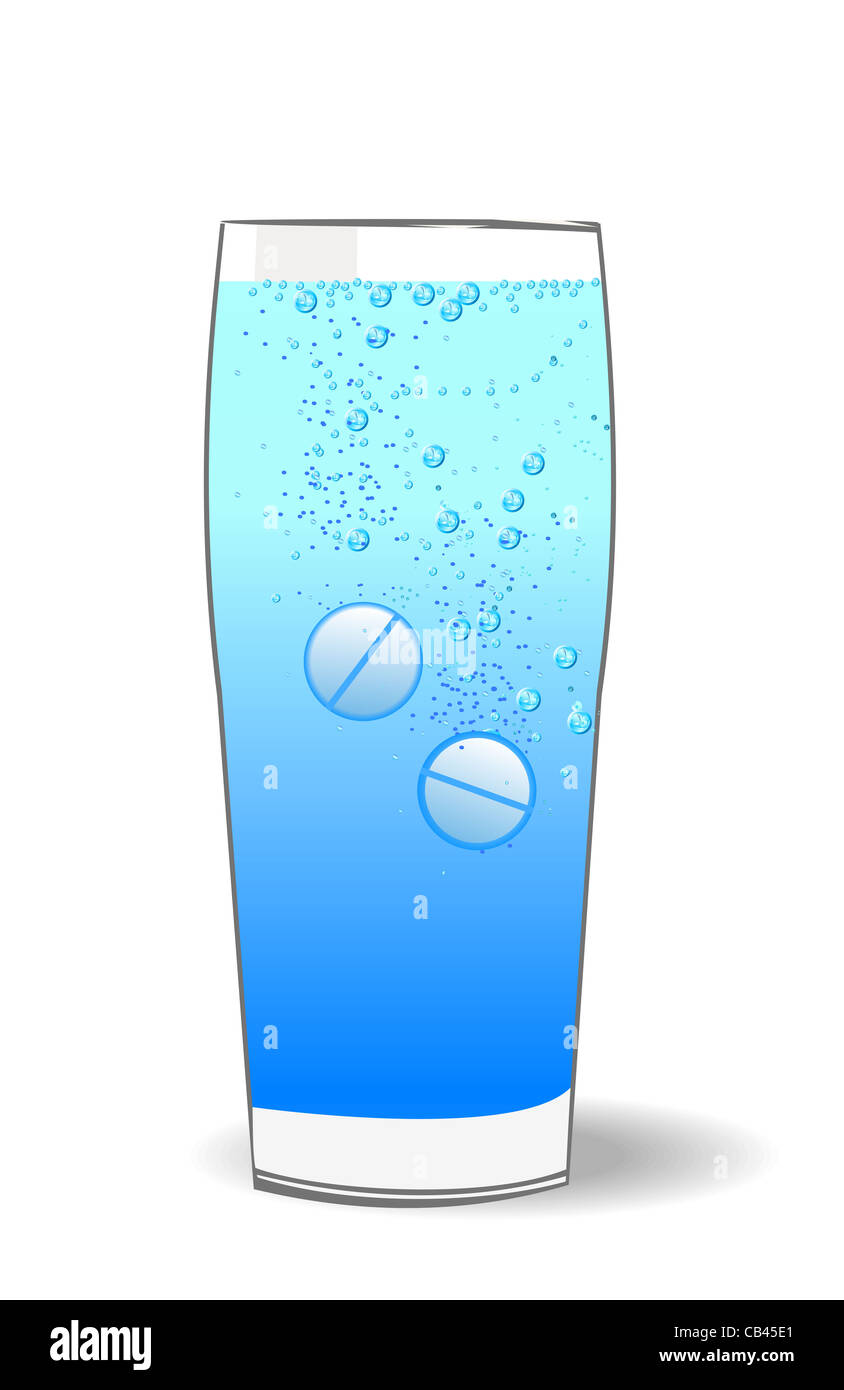 Vector illustration of two tablets in the water Stock Photo - Alamy