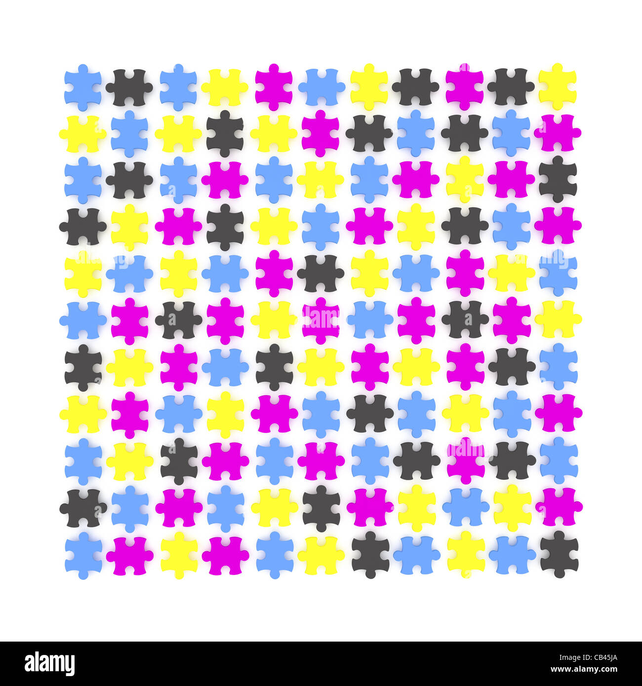cmyk jigsaw puzzle Stock Photo - Alamy