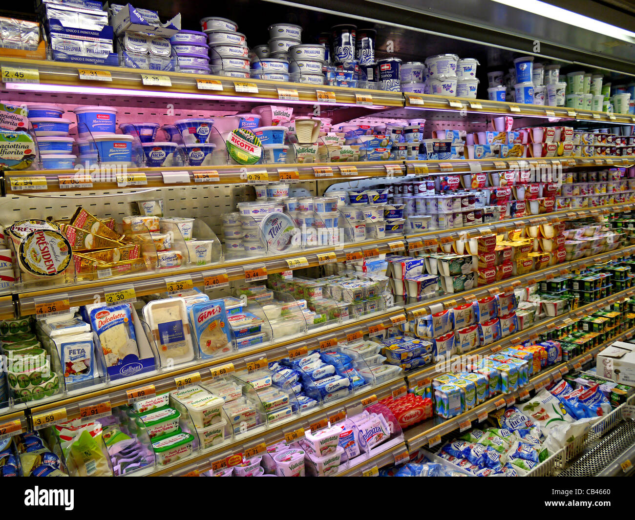 Grocery Store Dairy Section