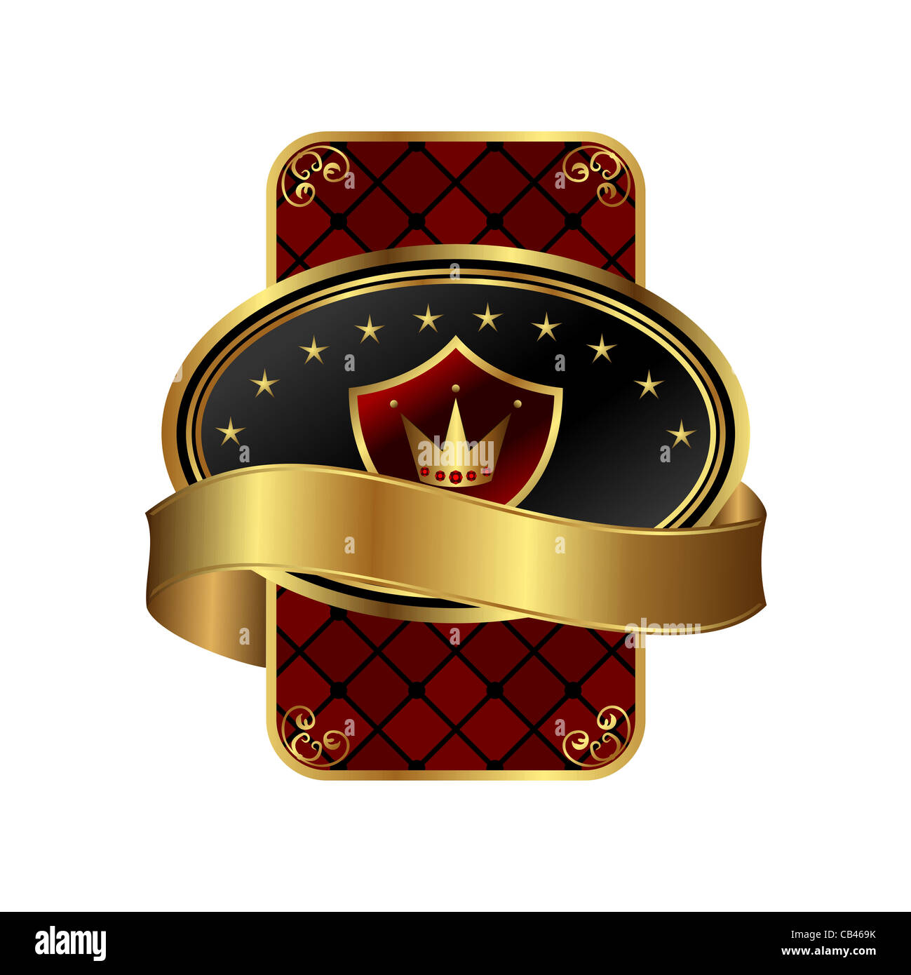 Golden royal label for design packing or wrapping - vector Stock Photo ...