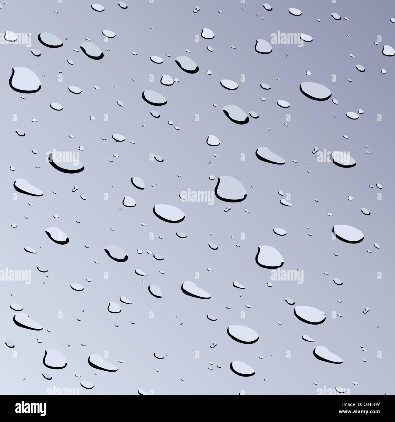 Realistic illustration of water drops on glass Stock Photo - Alamy