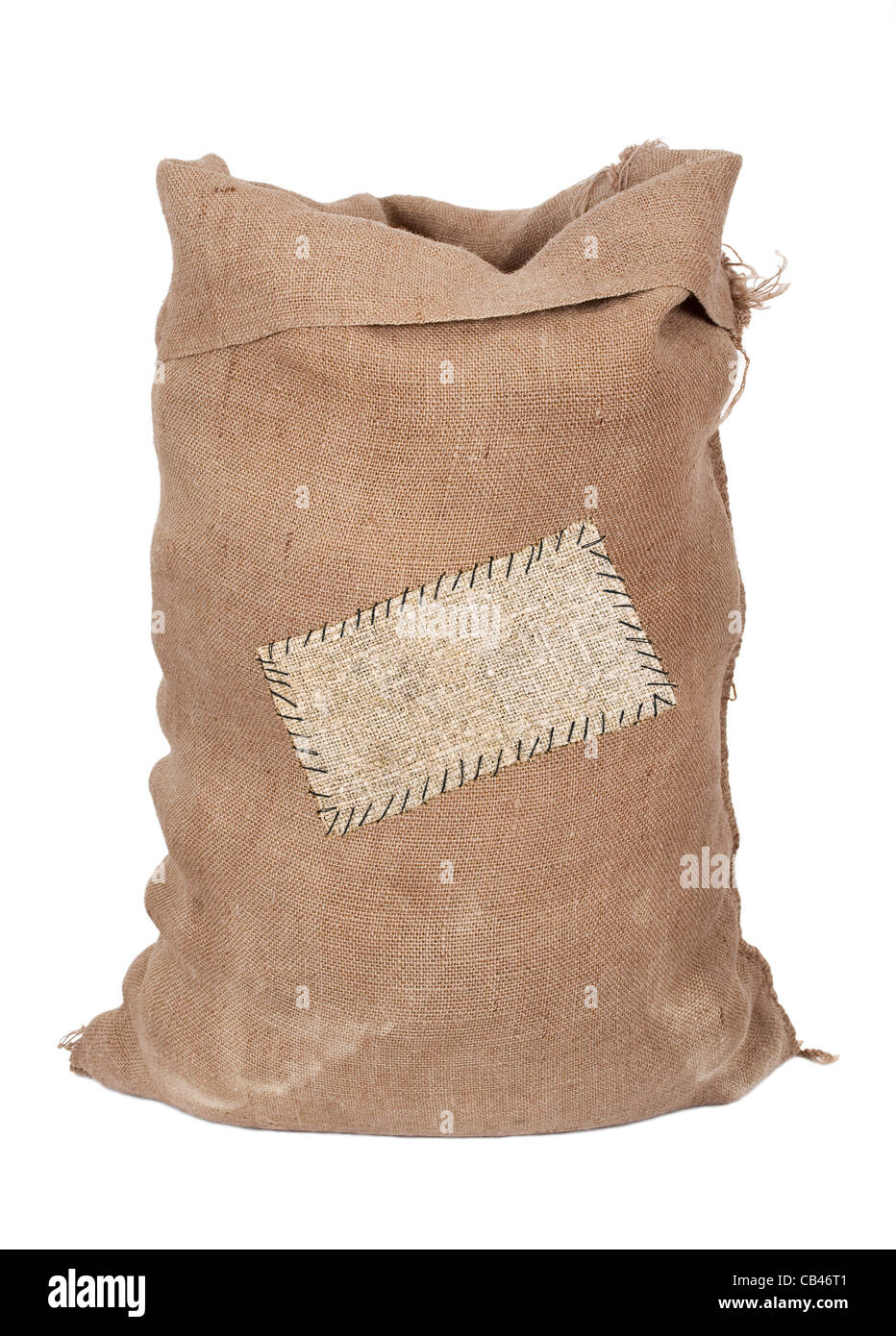 Big sack with label Stock Photo - Alamy