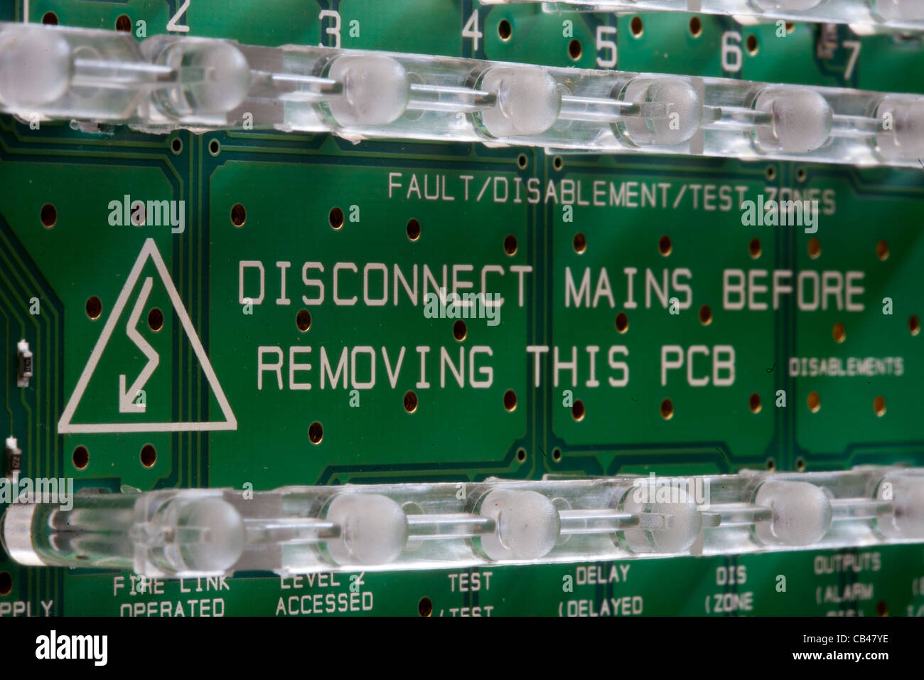Main Printed circuit board with the description of Disconnect mains ...