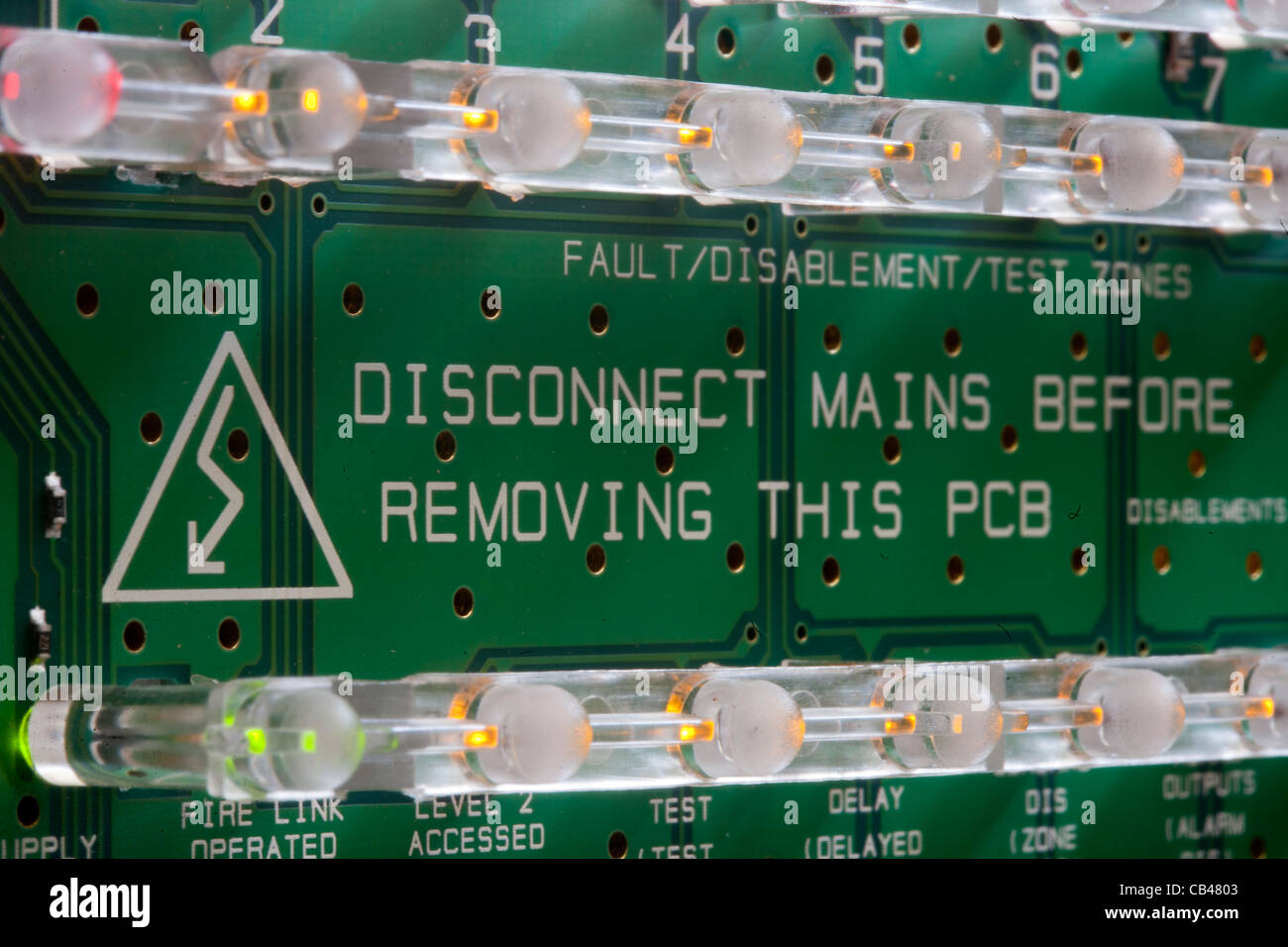Disconnect mains before removing this PCB Fault Disablement Test Zones ...