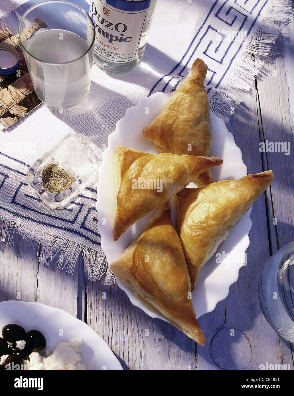 Greek pastry filled with feta cheese Stock Photo - Alamy