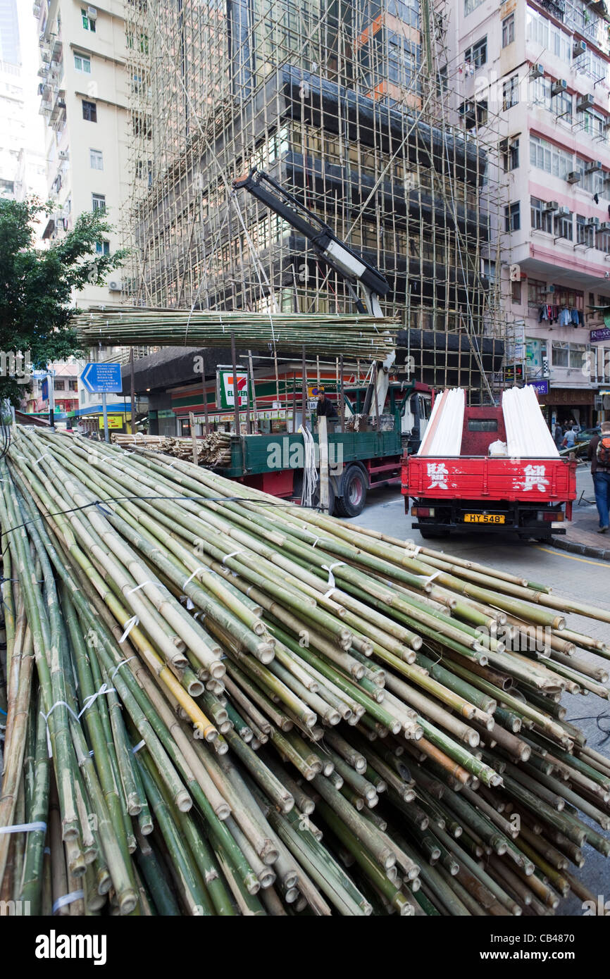China, Hong Kong, Bamboo Scaffolding Stock Photo - Alamy
