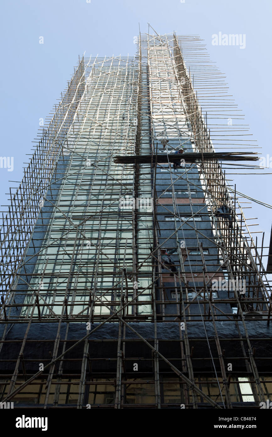 China, Hong Kong, Bamboo Scaffolding Stock Photo - Alamy