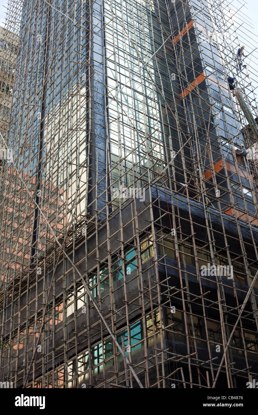 China, Hong Kong, Bamboo Scaffolding Stock Photo - Alamy
