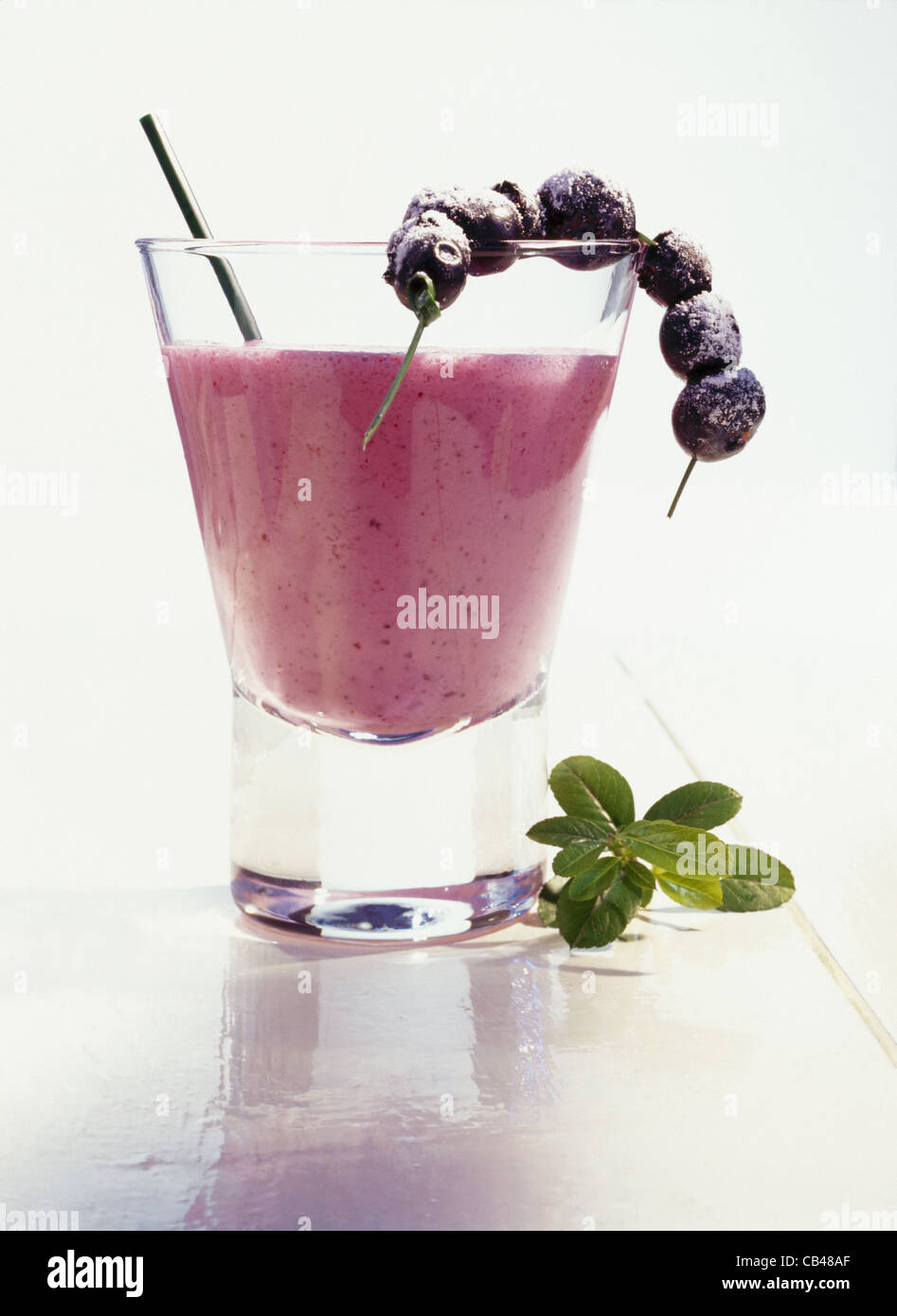 Blueberry - shake Stock Photo - Alamy