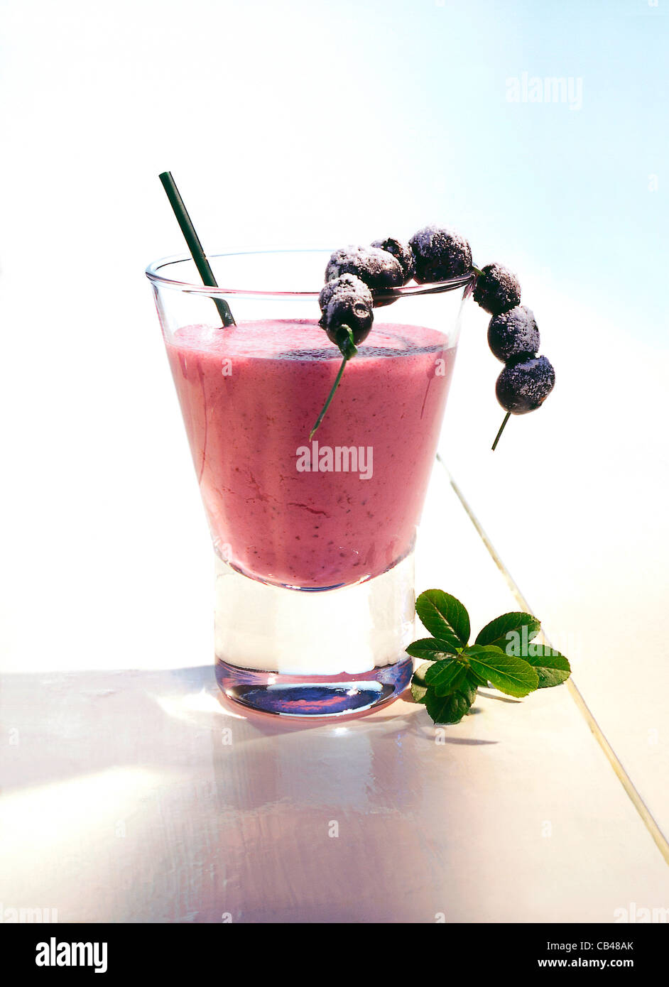 Blueberry - shake Stock Photo - Alamy