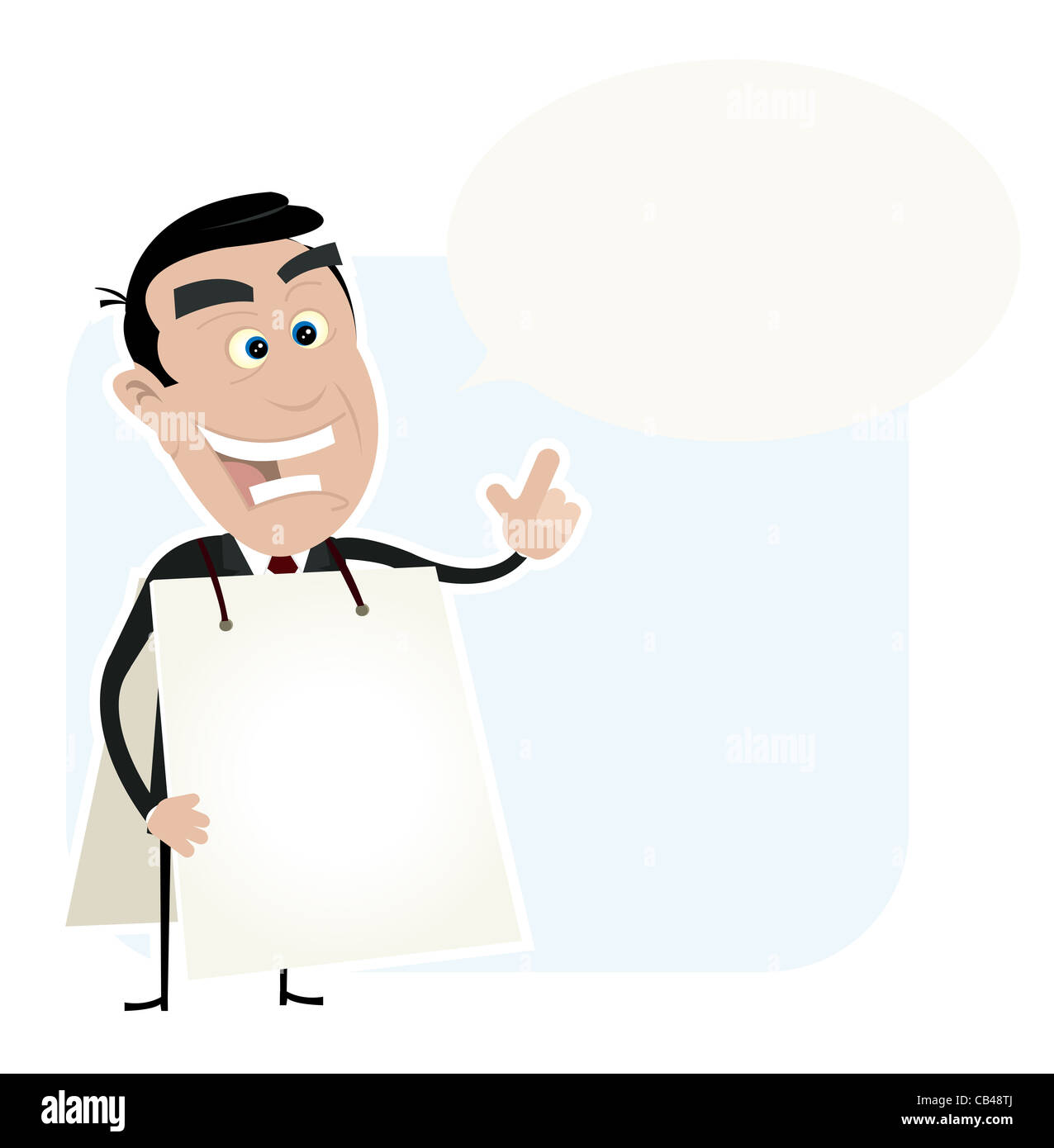 Illustration of a cartoon white young sandwich man telling good advice ...