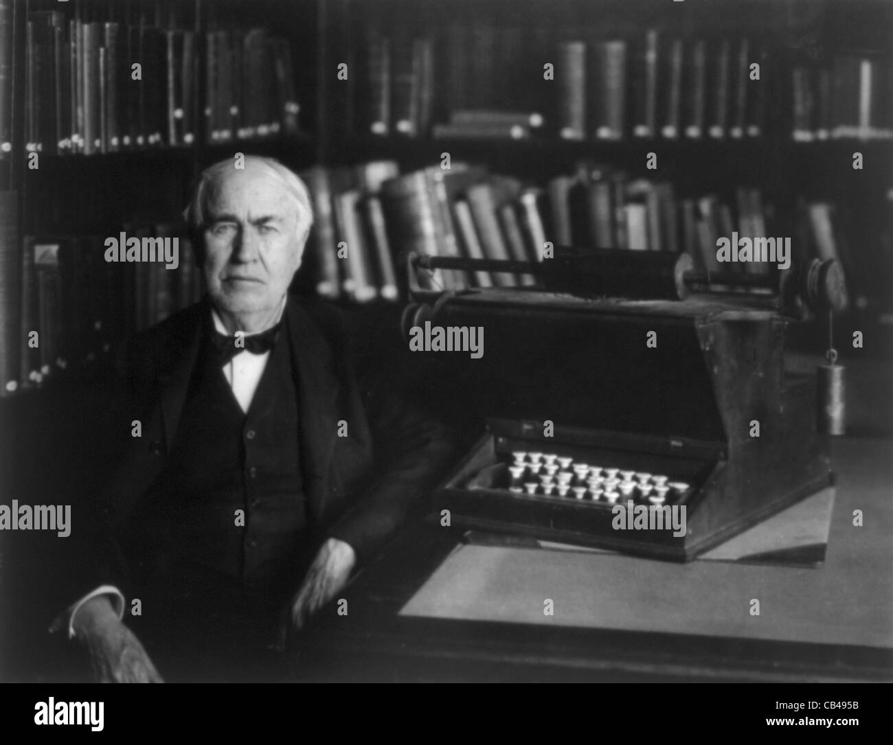Vintage photo of American inventor and businessman Thomas Alva Edison ...