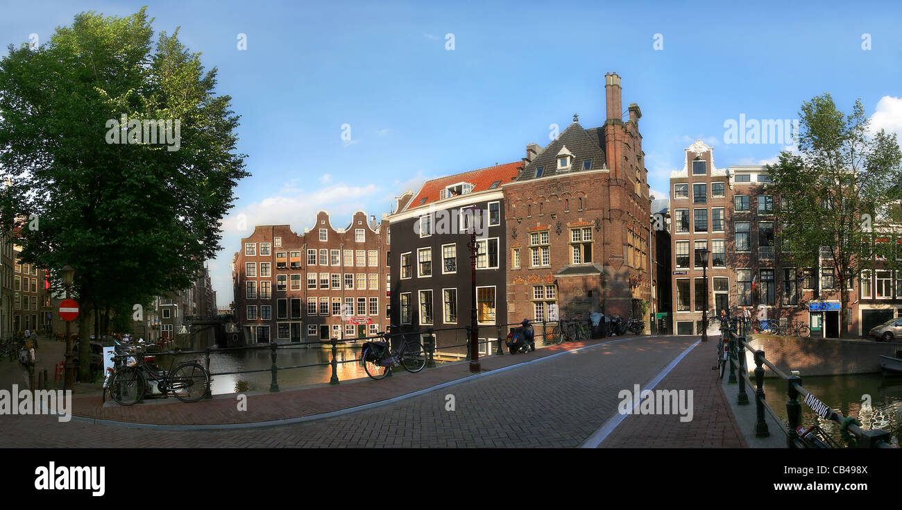 Panoramic cityscape view of Amsterdam, Netherlands Stock Photo - Alamy