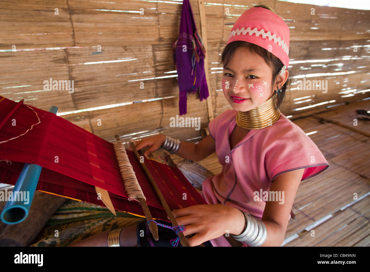 Thailand, Golden Triangle, Chiang Mai, Long Neck Karen Hilltribe Girl ...