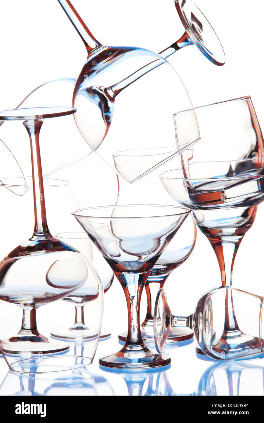 White outline image of glass hi-res stock photography and images - Alamy