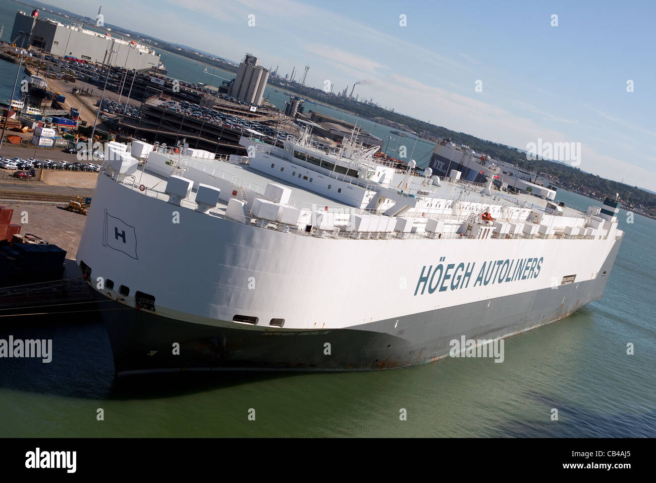 The car carrier vessel Hoegh Berlin Berthed at the Port of Southampton ...
