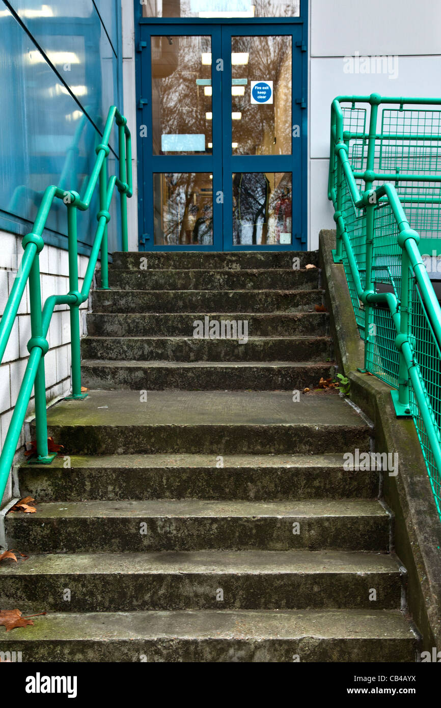 Steps and Handrails at NHS Hospital Stock Photo - Alamy