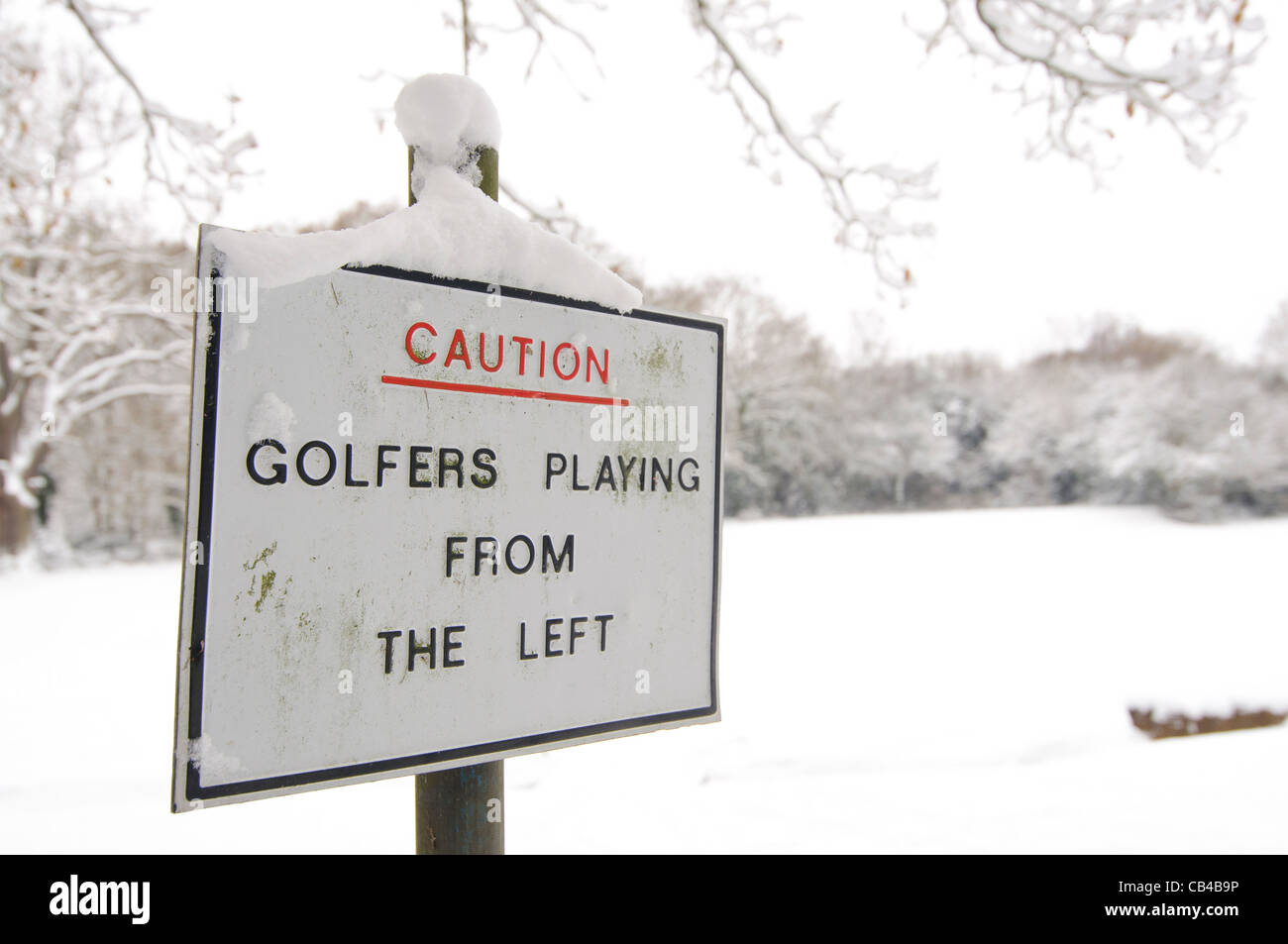 Golf course warning sign hi-res stock photography and images - Alamy