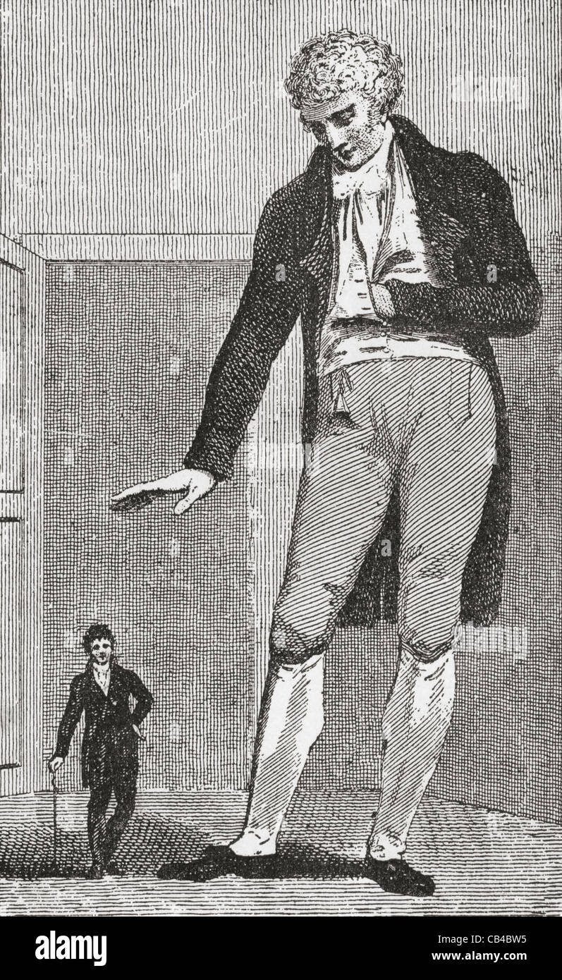 Józef Boruwłaski, 1739–1837, left. Polish-born dwarf and Patrick Cotter ...