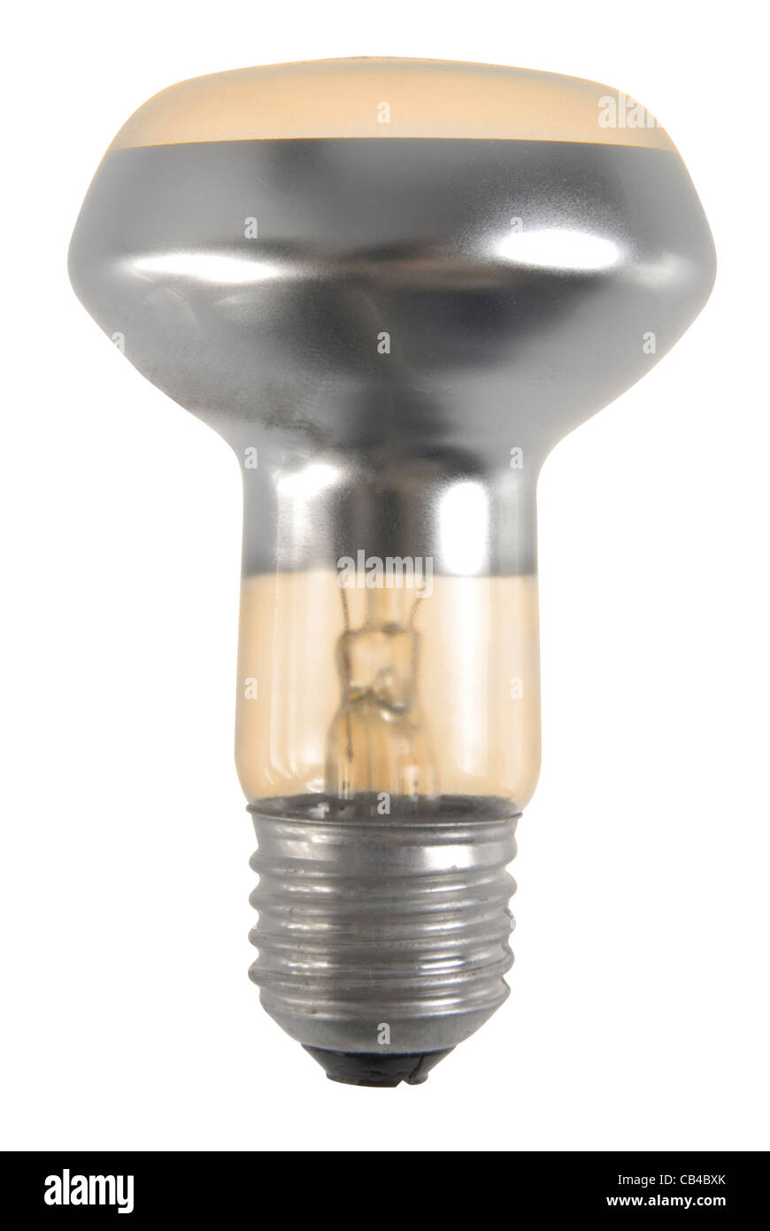One light bulb isolated on white background. Included clipping path, so ...