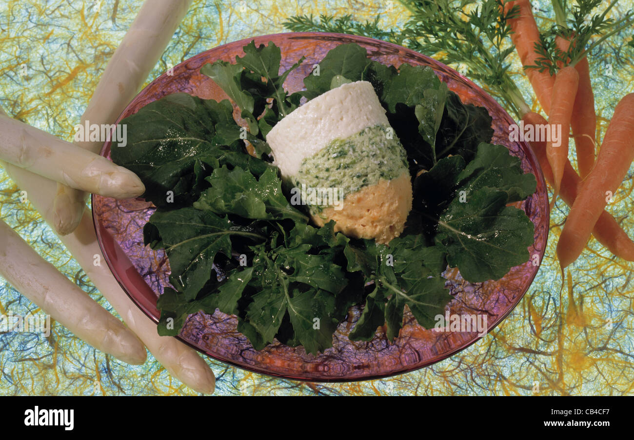 Vegetable mousse with rocket Stock Photo - Alamy